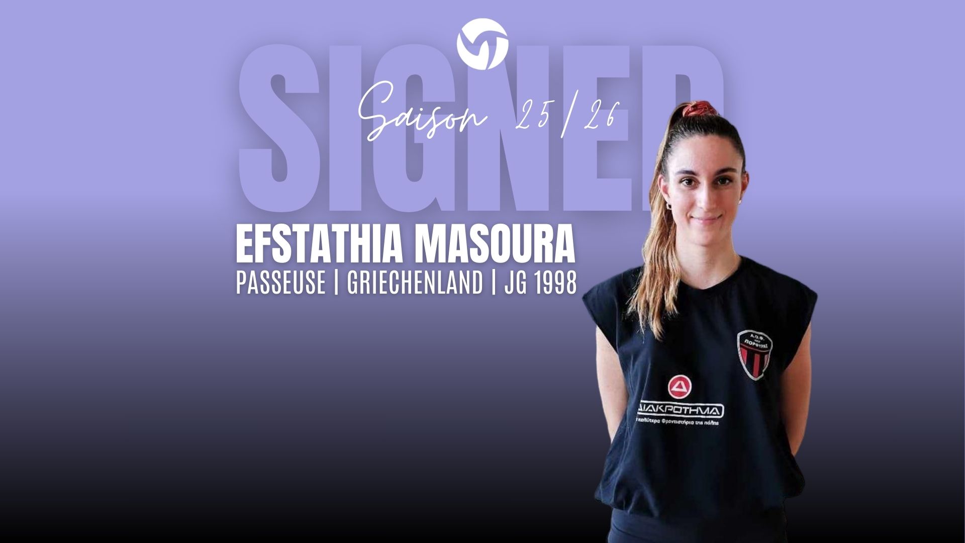 Vertragsunterzeichung mit Efstathia Masoura - Verstärkung auf der ...